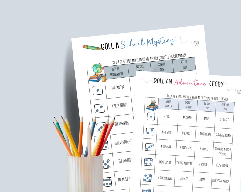 Roll A Story, Creative Writing Game for Kids, Writing Prompts,writing ...