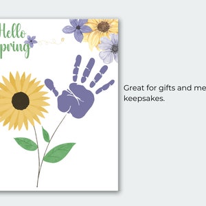 Spring Handprint Art, Flower Handprint Art, Spring Preschool Art ...