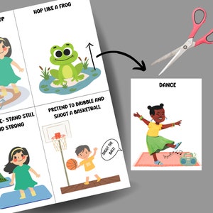 Movement Break Cards, Brain Break Activities, Exercise Cards for Kids ...