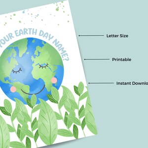 Earth Day Printable, What is Your Earth Day Name, Earth Day Games ...