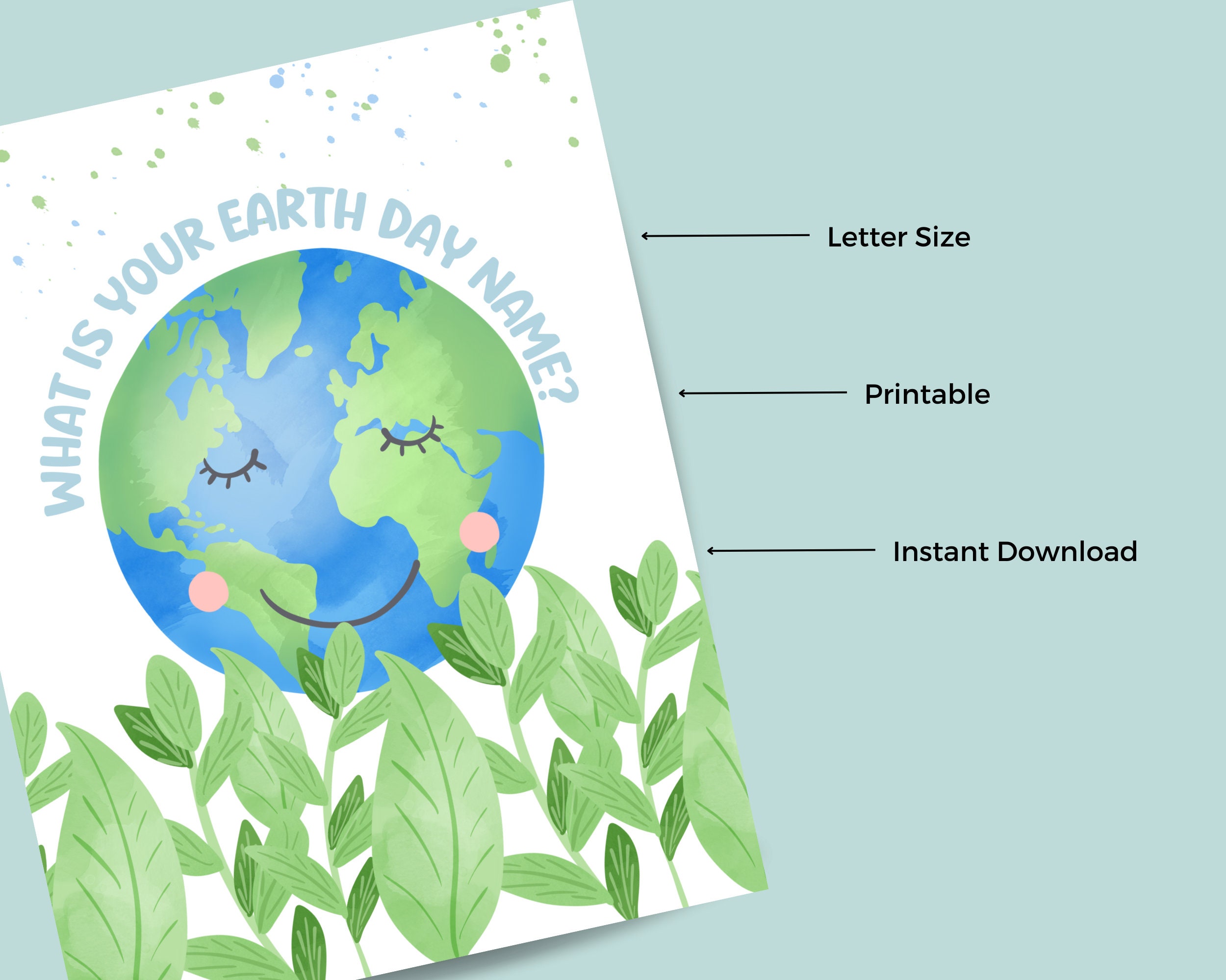 Earth Day Printable, What is Your Earth Day Name, Earth Day Games ...