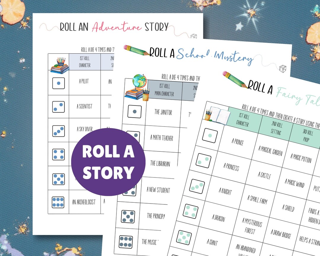 Roll A Story for Kids, Creative Writing Prompts Game, Classroom Dice ...