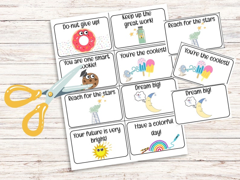 Lunch Notes for Kids Printable Lunchbox Notes Jokes and Fun - Etsy