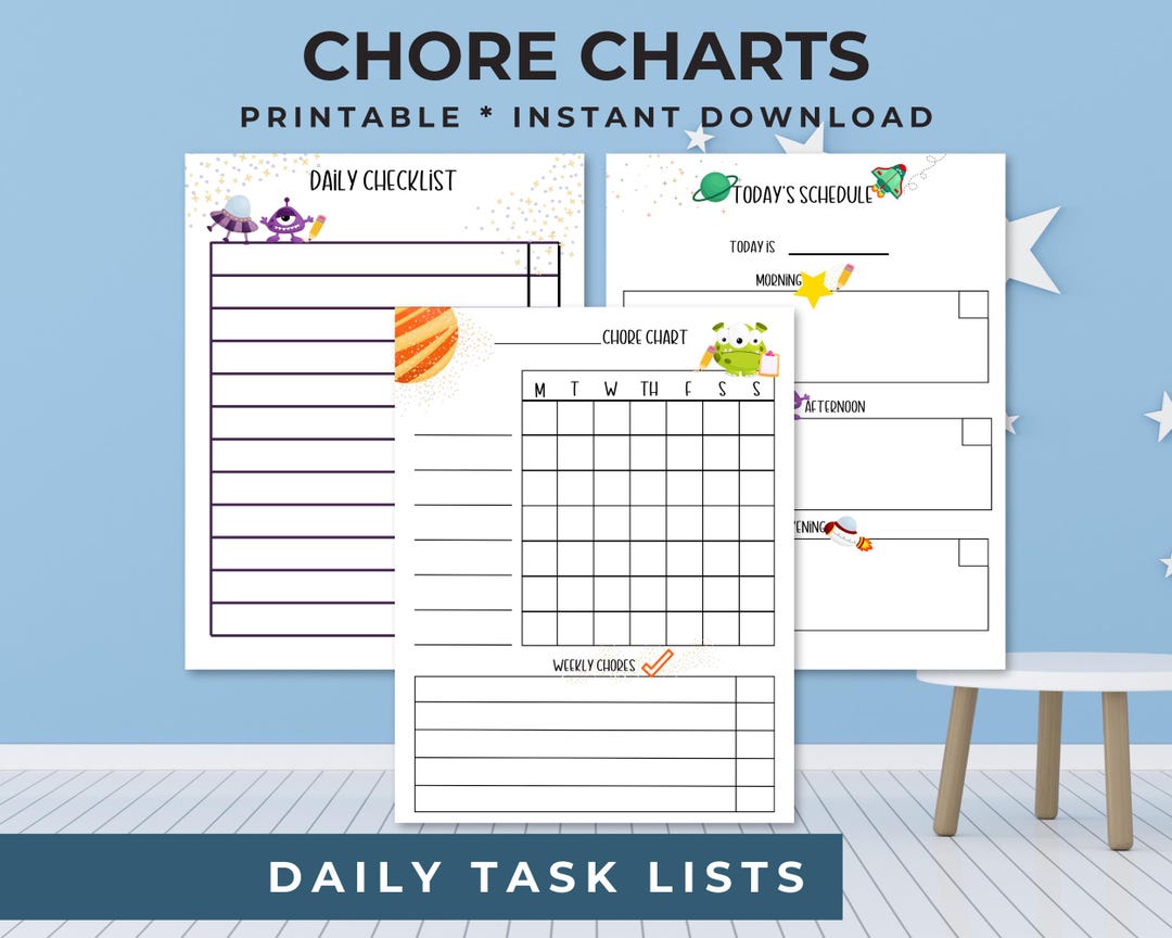 Kids Daily Task Charts, Daily Habit Chart for Kids,printable Daily ...