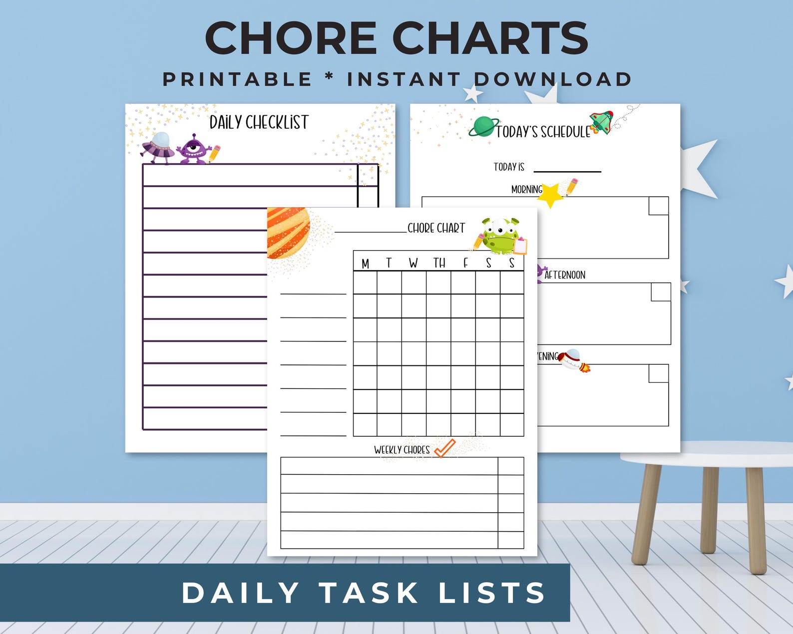 Kids Daily Task Charts, Daily Habit Chart for Kids,printable Daily ...