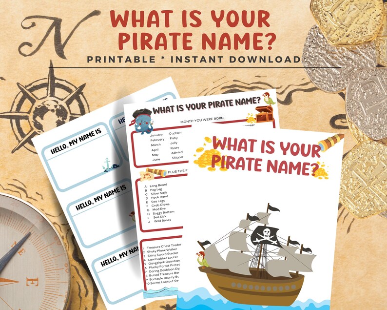 What is Your Pirate Name, Talk Like A Pirate Day, Pirate Birthday Party ...