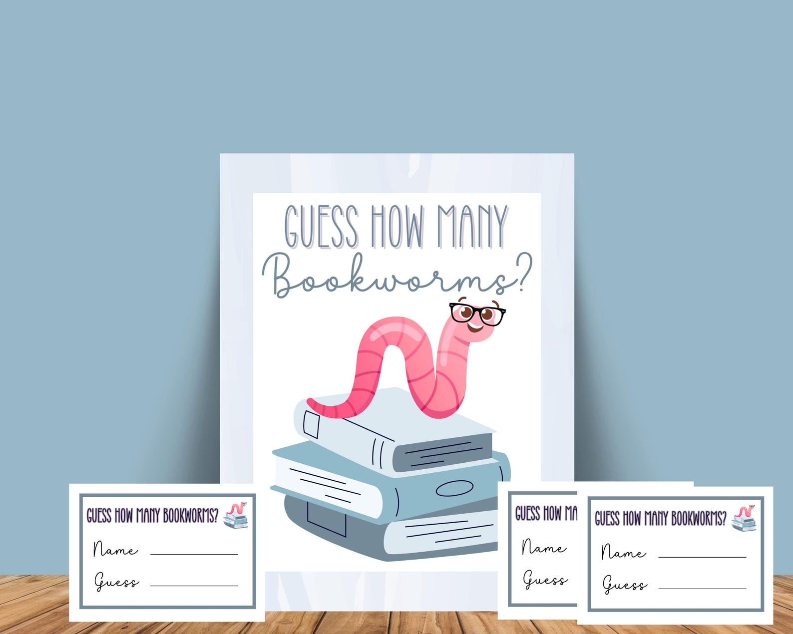 Book Party Game, Guess How Many Bookworms, Library Fundraiser, Book ...