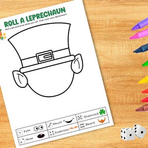 Roll A Leprechaun Dice Game, Leprechaun Dice Game, St. Patrick's Day ...