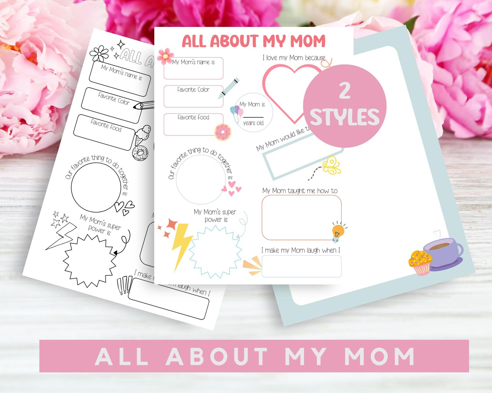 All About My Mom Printable, All About My Mommy, Mother's Day Printable ...