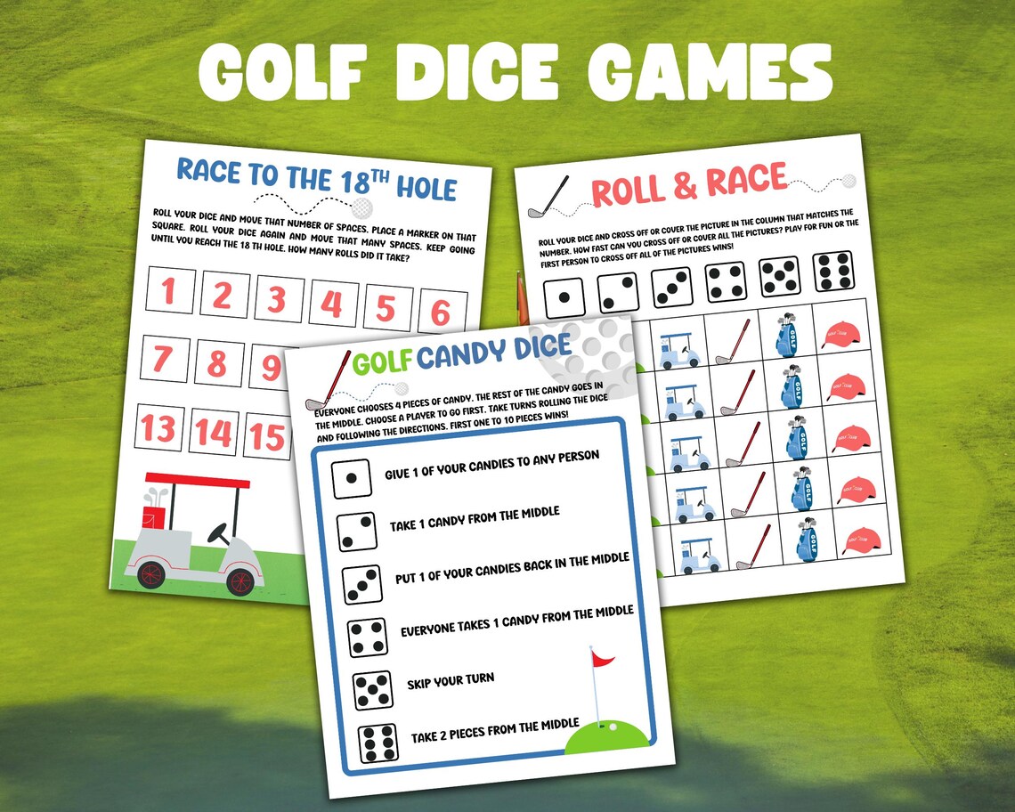 Golf Dice Games, Golf Party Games, Kids Golf Party, Golf Games With ...