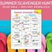Summer Scavenger Hunt, Backyard Scavenger Hunt, Fun Summer Activity for ...