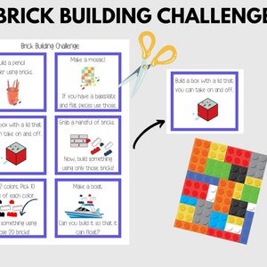 Building Blocks Cards, Kids Building Block Ideas,brick Building ...