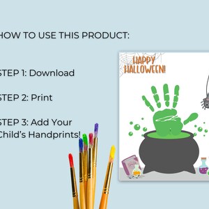 Halloween Handprint, Halloween DIY Craft for Kids, Halloween Cauldron ...