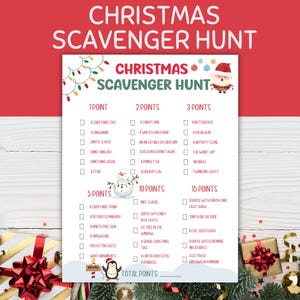 Christmas Scavenger Hunt, Christmas Hunt, Teen Scavenger Hunt, Family ...