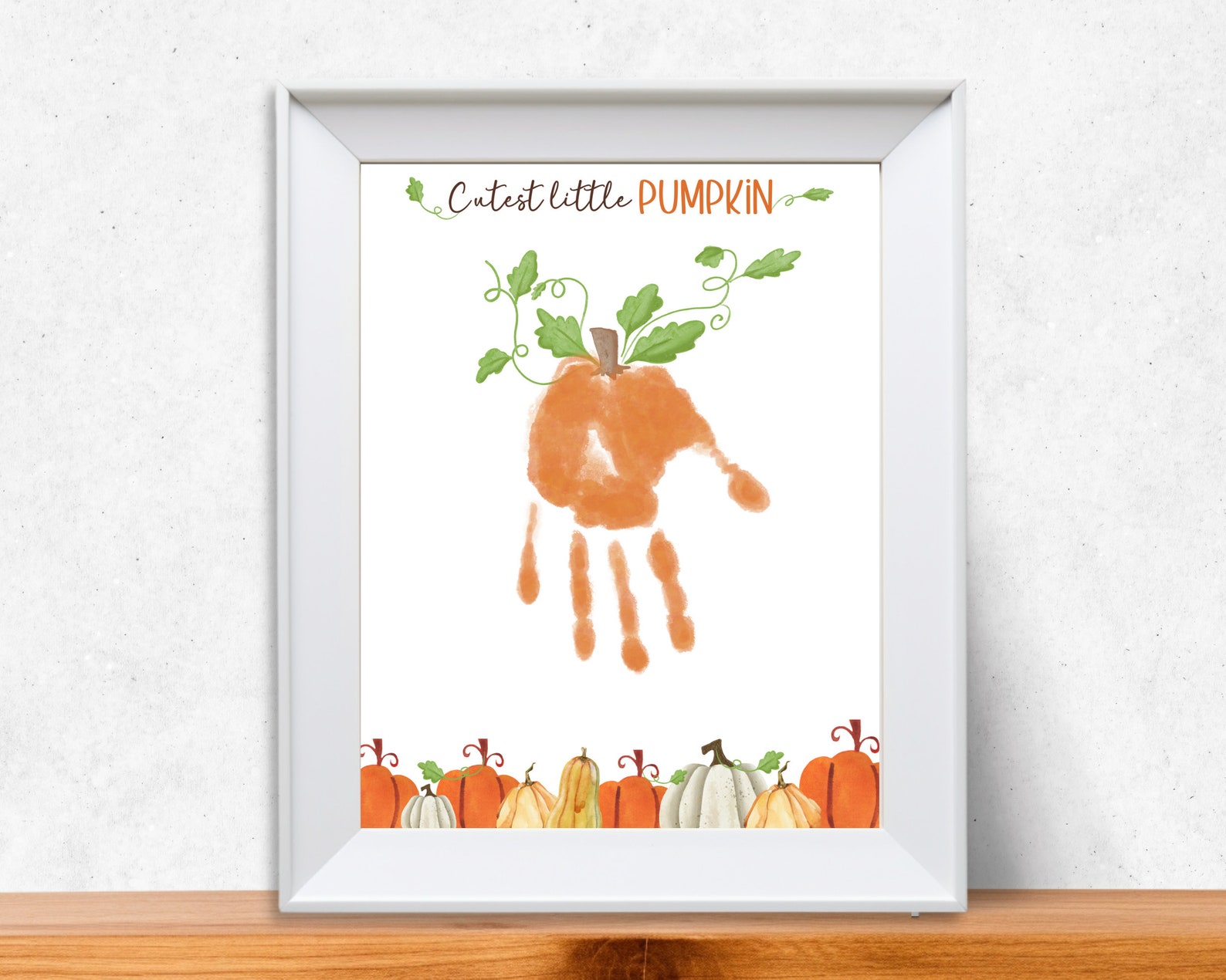 Pumpkin Handprint, Fall Handprint Art, Autumn Handprint, Pumpkin ...