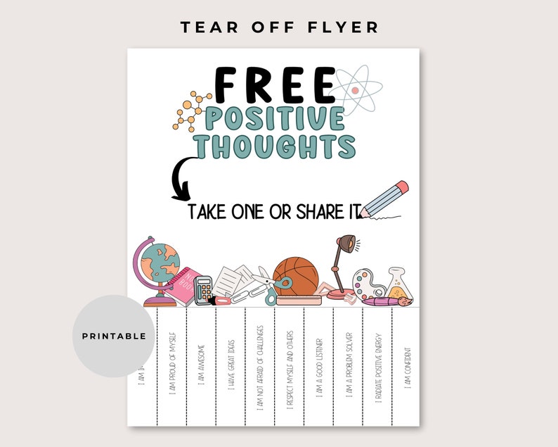 Positive Affirmation Posters for Kids, Positive Thoughts Classroom ...