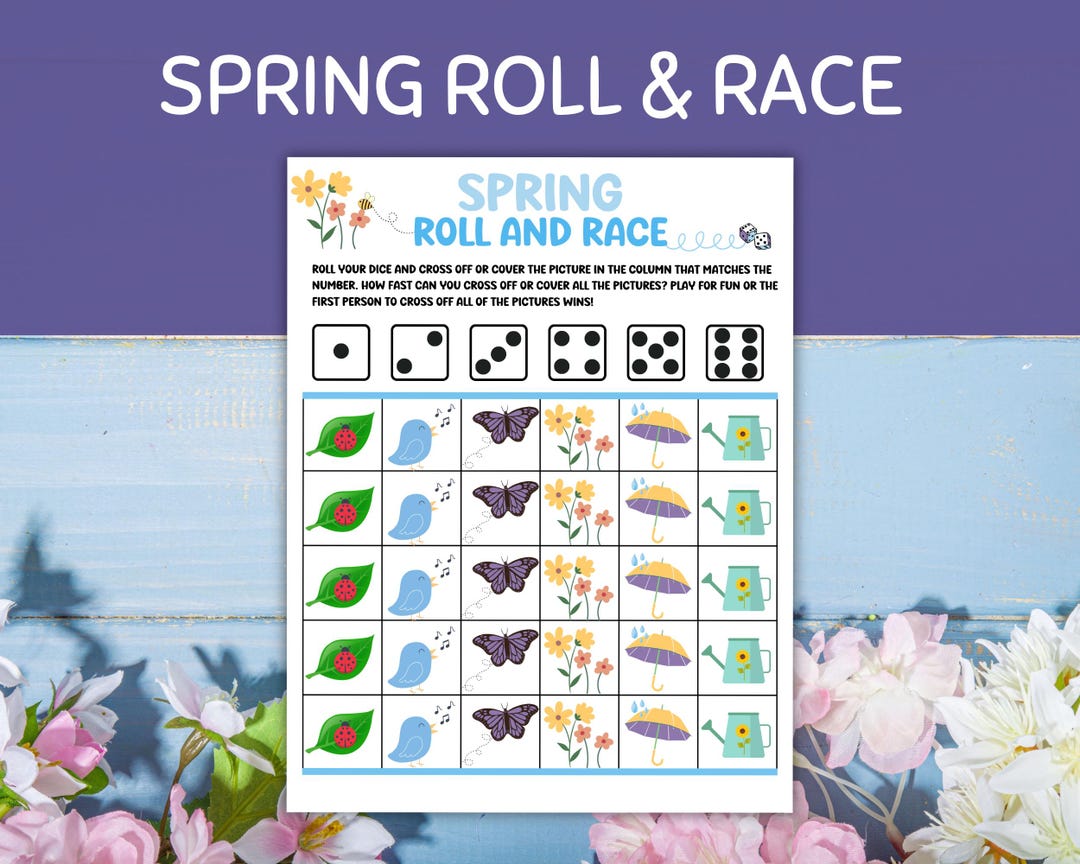 Spring Games for Kids, Spring Roll and Race, March Games for Kids ...