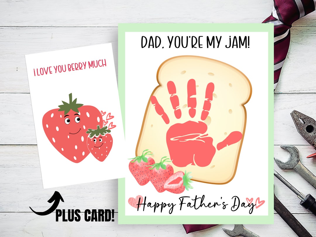 You're My Jam, Father's Day Handprint Craft, Father's Day Card From Kid ...