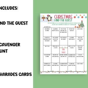Downloadable Christmas Party Games, Christmas Scavenger Hunt, Find the ...
