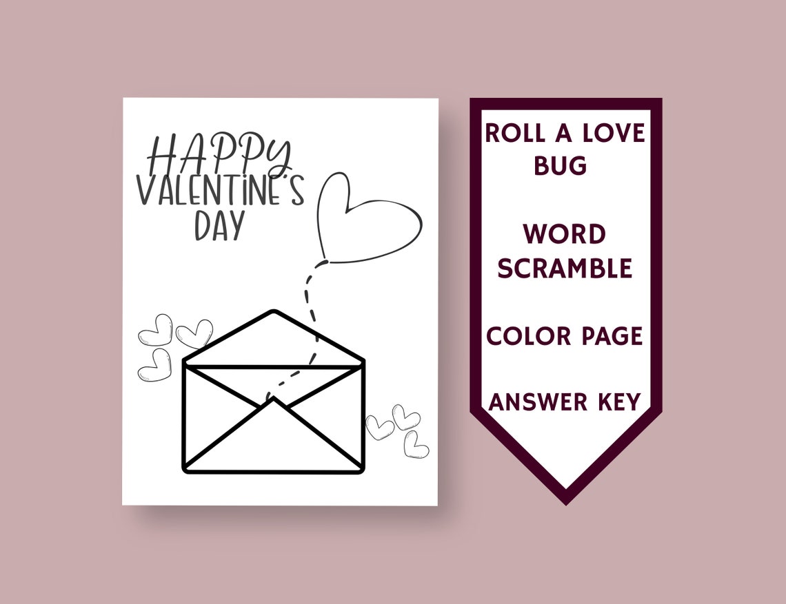 Valentine's Day Games, Roll A Love Bug, Valentine's Day Games for Small ...