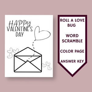 Valentine's Day Games, Roll A Love Bug, Valentine's Day Games for Small ...