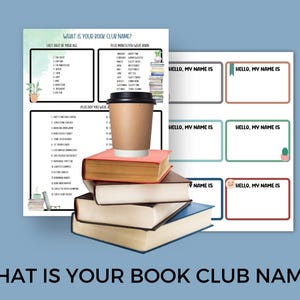 Book Club Games Bundle, What is Your Book Name, Book Club Party, Book ...