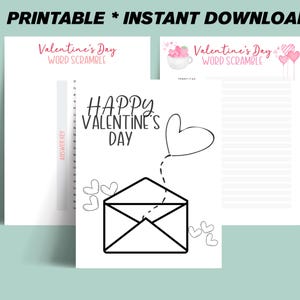 Valentine's Day Games, Roll A Love Bug, Word Scramble (PDF), Classroom ...