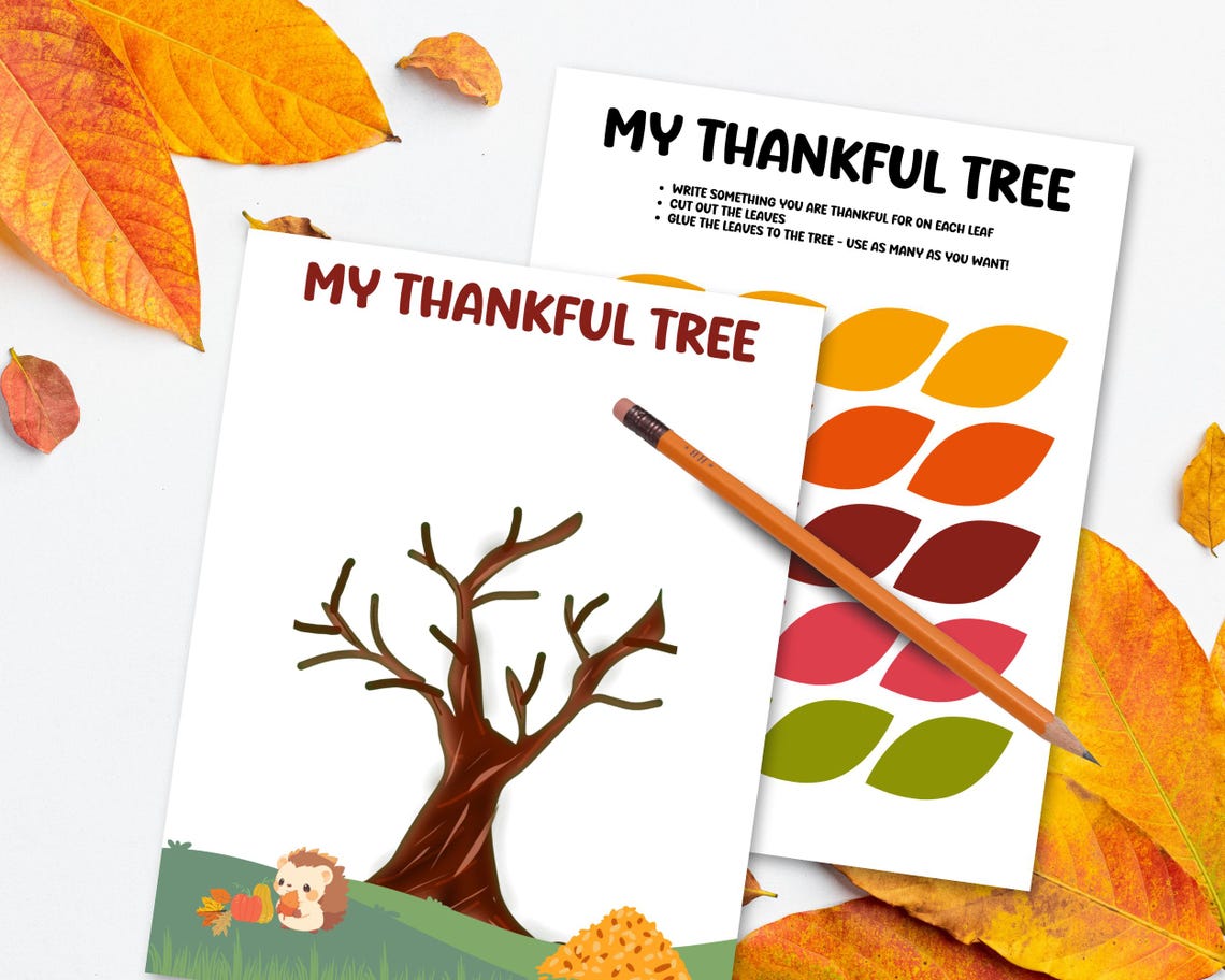 Thankful Tree Craft, Classroom Thankfulness Activity, Kid's DIY Fall ...