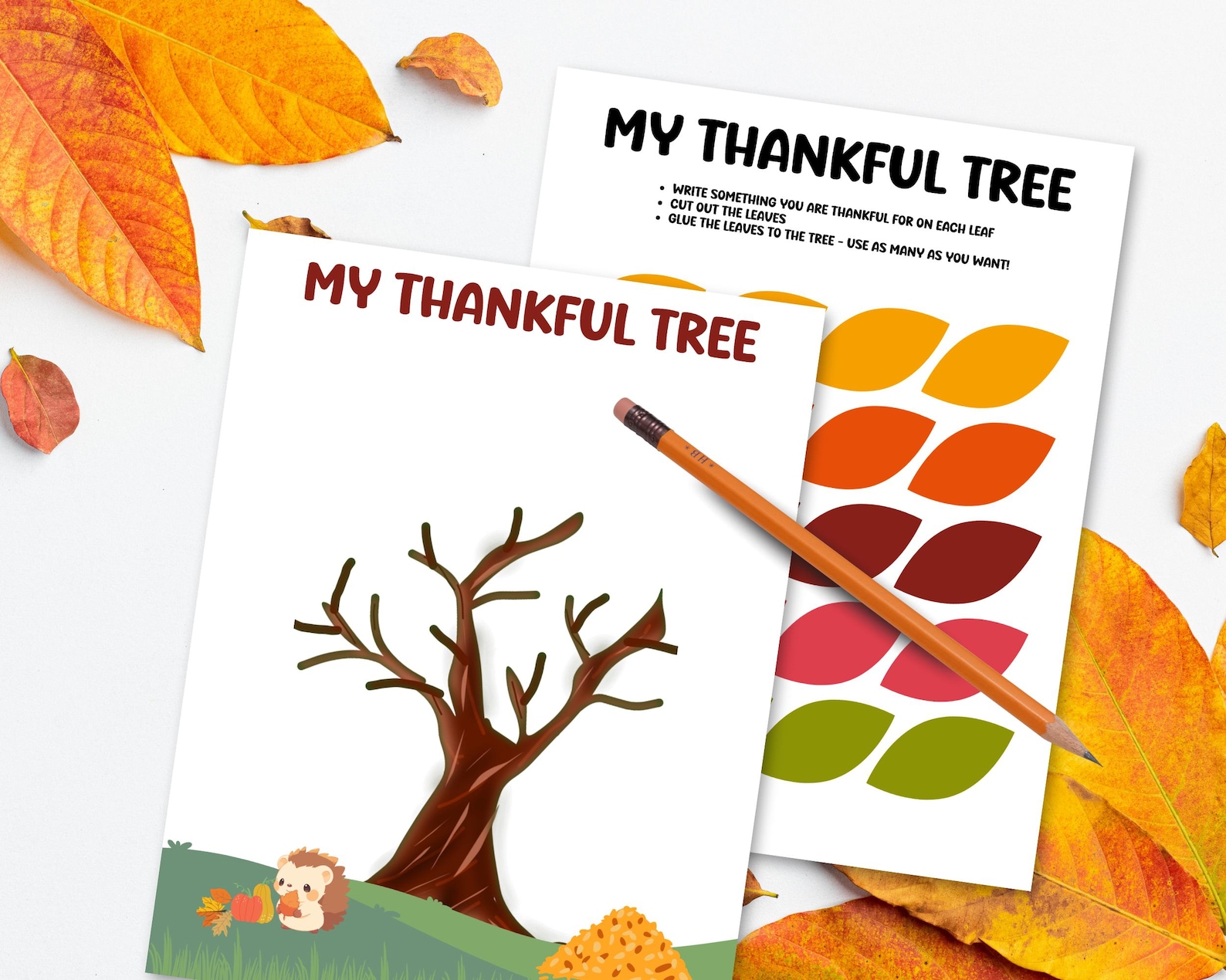 Thankful Tree Craft, Classroom Thankfulness Activity, Kid's DIY Fall ...