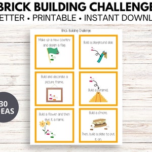 Building Blocks Cards,kids Building Block Ideas,brick Building ...