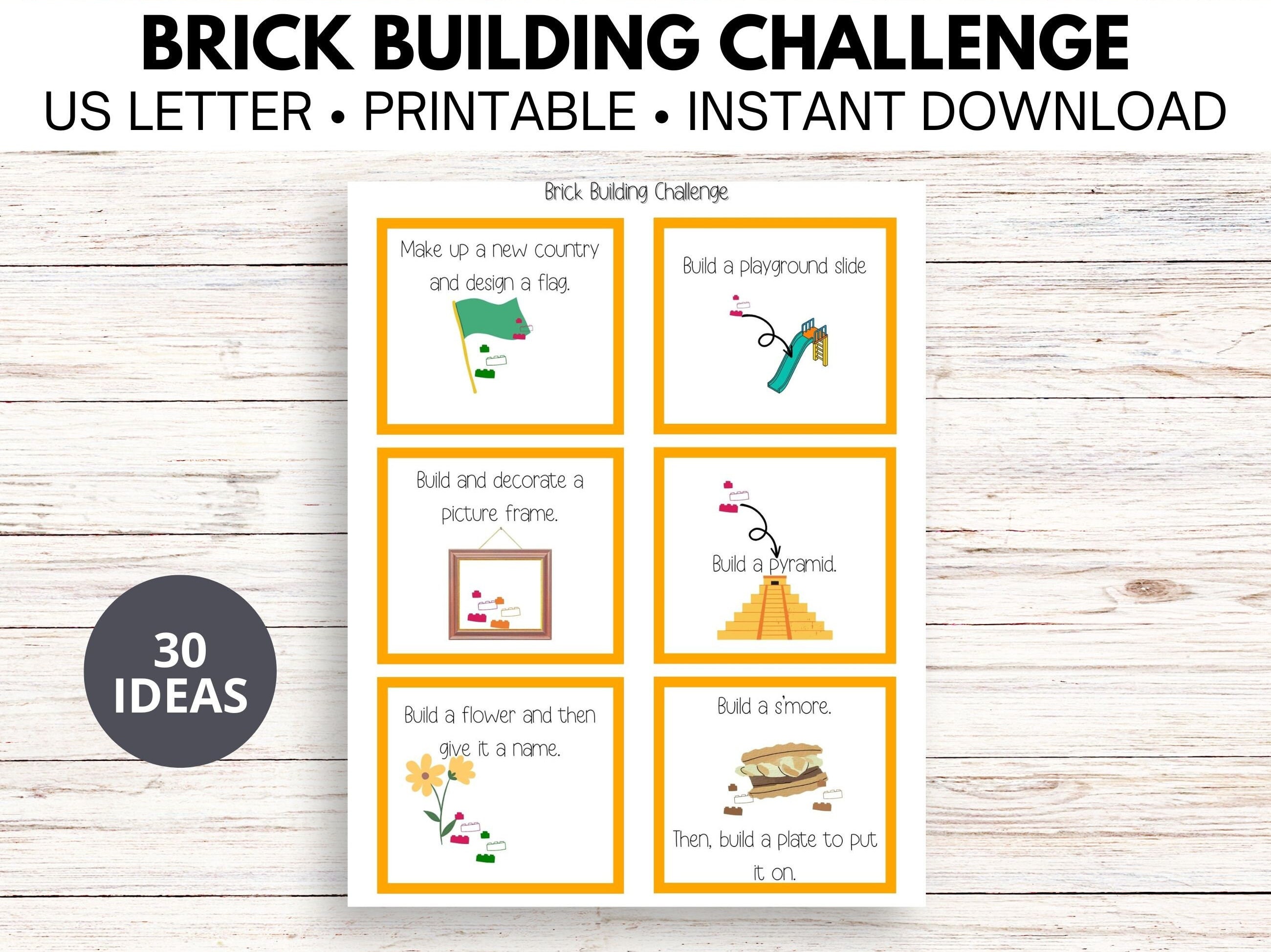 Building Blocks Cards, Kids Building Block Ideas,brick Building ...