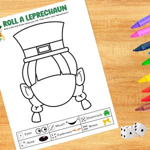 Roll A Leprechaun Dice Game, Leprechaun Dice Game, St. Patrick's Day ...