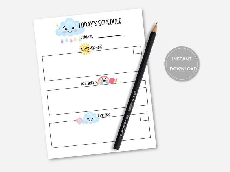 Kids Daily Task Charts,daily Habit Chart for Kids,printable Daily Chore ...