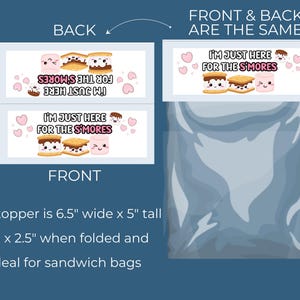 S'more Treat Bag Printable, Camping Treat Bag Topper, S'more Treat Bag ...