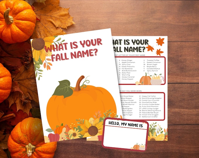 Scarecrow Name Game Printable, What's Your Scarecrow Name Game, Name ...