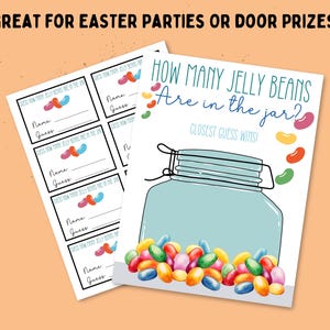 Guess How Many Jelly Beans, Guess How Many Jelly Beans Sign, Easter ...