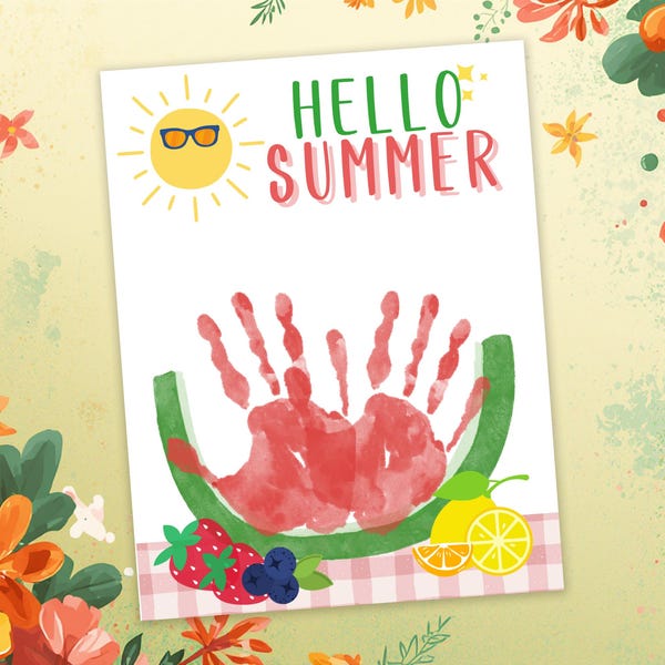 Summer Handprint Memory - Etsy