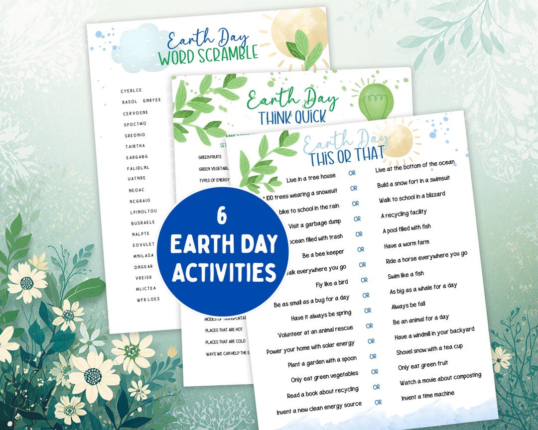 Earth Day Games, Earth Day Activities Kids, Earth Day Printable ...