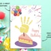 Happy Birthday Handprint Card, Birthday Card From Kids, Handprint Card ...