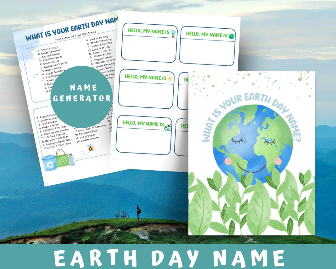 Earth Day Poster,earth Day Name Generator,earth Day Name Tags,earth Day ...