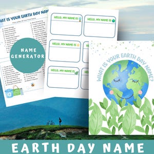 Earth Day Poster,earth Day Name Generator,earth Day Name Tags,earth Day ...