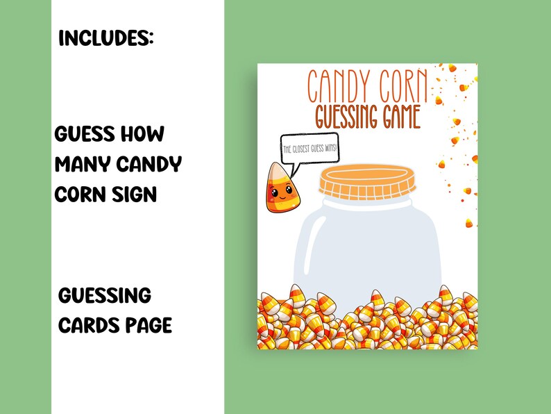 Candy Corn Guessing Game, Guess How Many, Halloween October Birthday ...