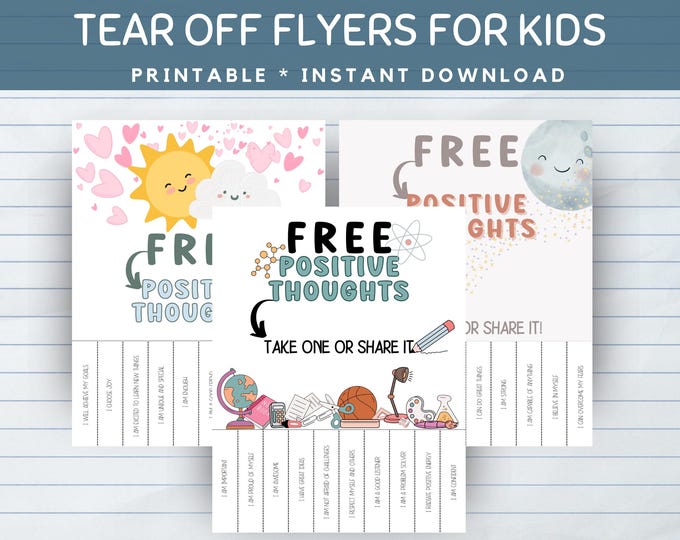 Editable Positive Affirmations for Kids, You Matter Tear off Flyer ...