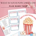 What's Your Popcorn Name, Family Movie Night Game, Icebreaker Game ...