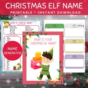 What's Your Elf Name?, Christmas Party Game, Christmas Elf Name ...