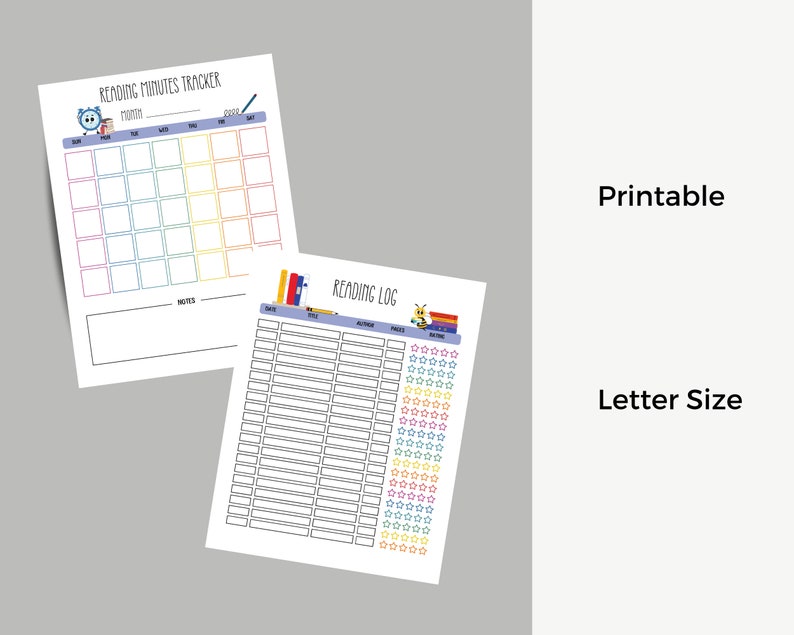 100 Book Reading Challenge Printable, Kids Reading Log (digital ...