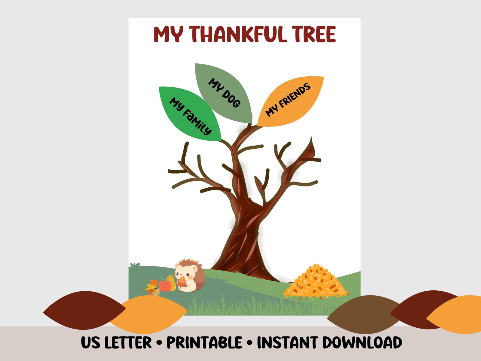 Thankful Tree Craft, Classroom Thankfulness Activity, Kid's DIY Fall ...