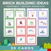 Building Blocks Cards,kids Building Block Ideas,brick Building ...
