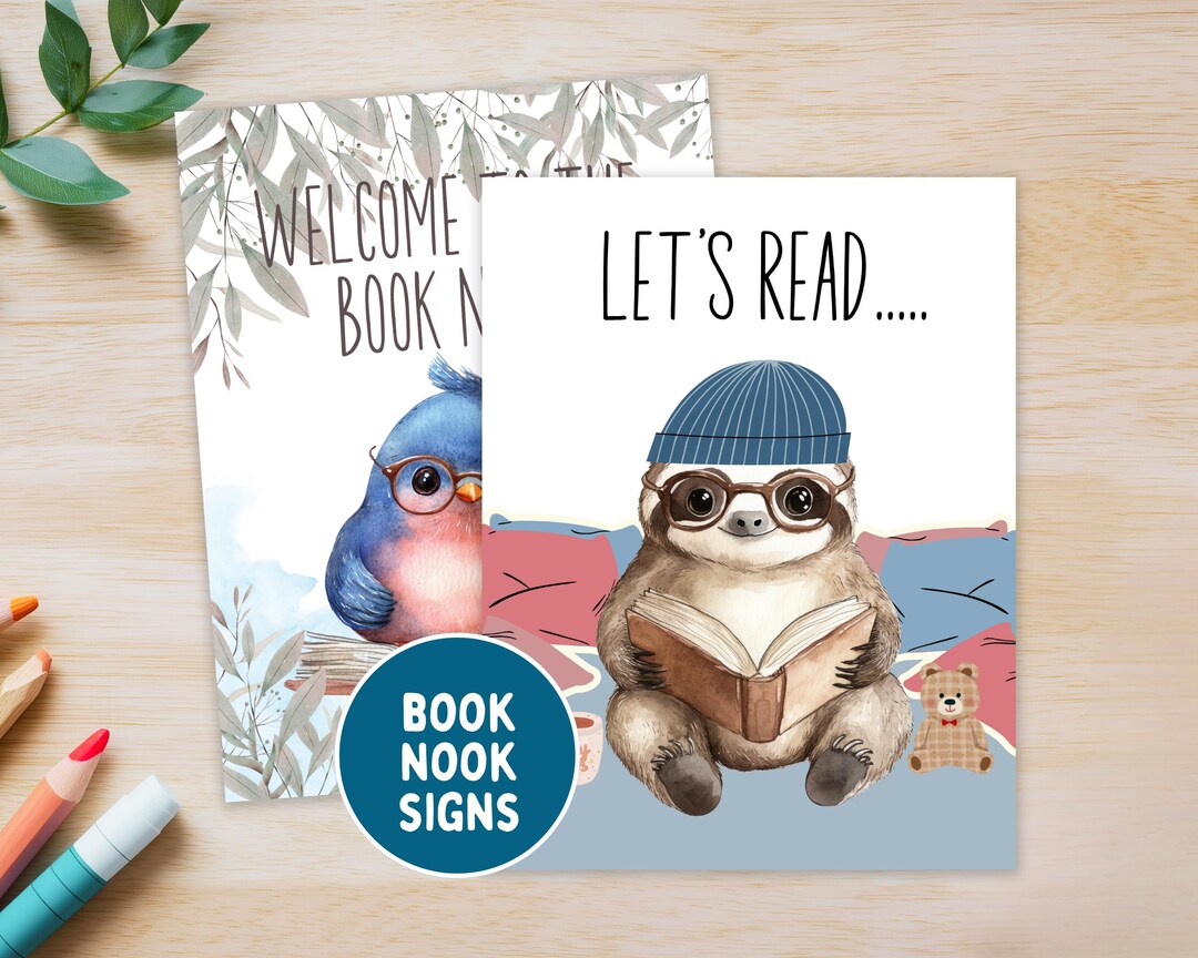 Book Nook Signs, Reading Corner Decor, Printable Classroom Posters (PDF ...