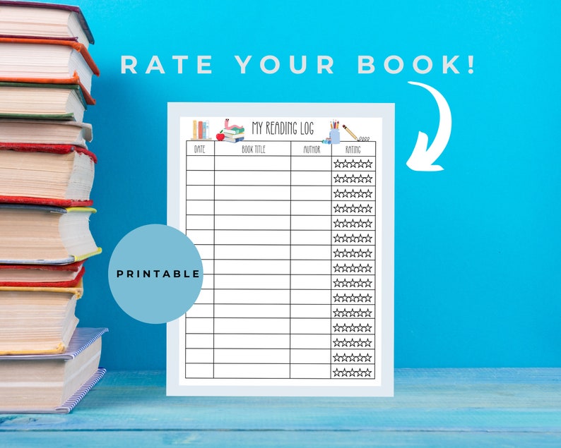 Kids Reading Log Tracker, Printable Book Tracker, Reading Tracker ...